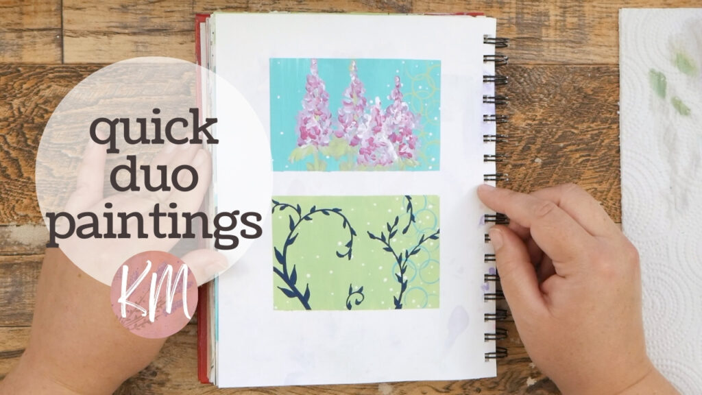 Fast & Easy Art Journal Page for Beginners with Acrylic Paintings Two ...