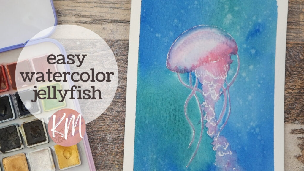 How to Paint a Jellyfish in Watercolor with Easy Lifting, Glazing, and ...